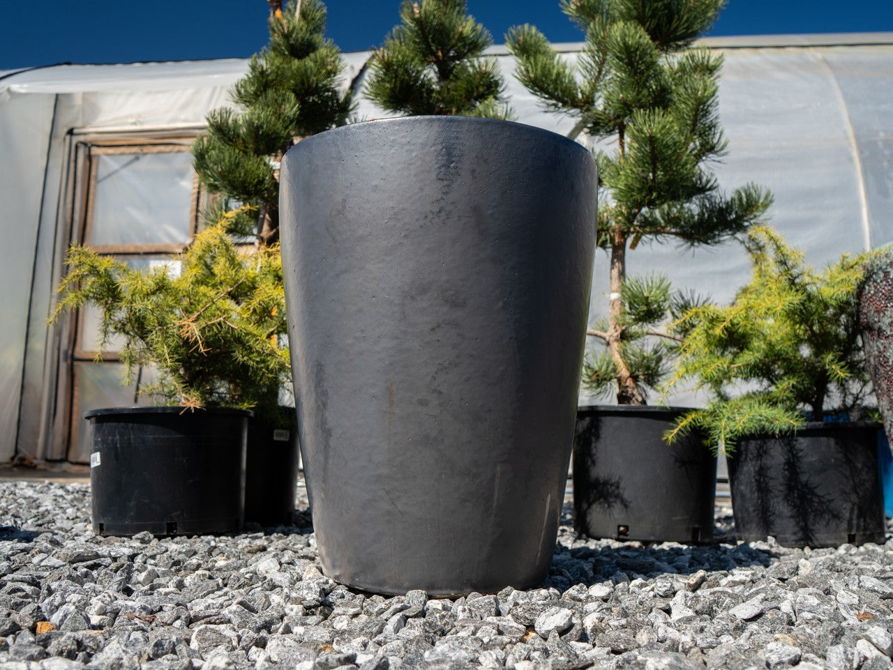 Pottery Neptune Vase LG 17 Pewter | Settlemyre Nursery